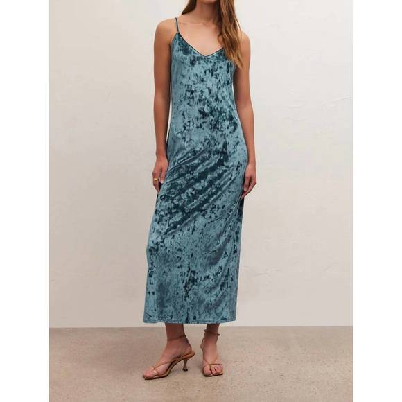 Z Supply | Dresses | New Z Supply Selina Crushed Velvet Dress In Abyss ...